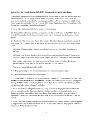 Fillable Online Instructions for Completing the 2023 INPS Research ...