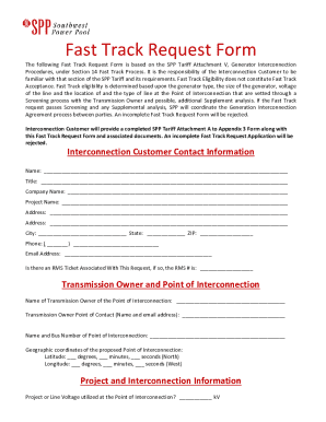 Fillable Online Fast Track Request Form Fax Email Print - pdfFiller