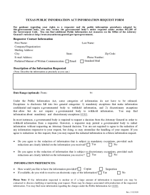 Fillable Online Public Information Request Form - City of Smithville ...