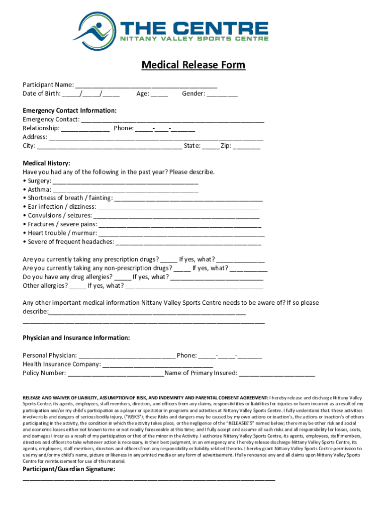 Fillable Online SLI Medical Form Fax Email Print - pdfFiller