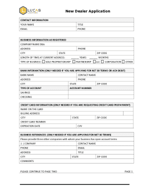 Fillable Online NEW MOTOR VEHICLE DEALER APPLICATION FOR ... Fax Email Print - pdfFiller
