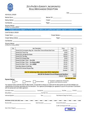 Fillable Online BOULE MERCHANDISE ORDER FORM Fax Email Print - pdfFiller