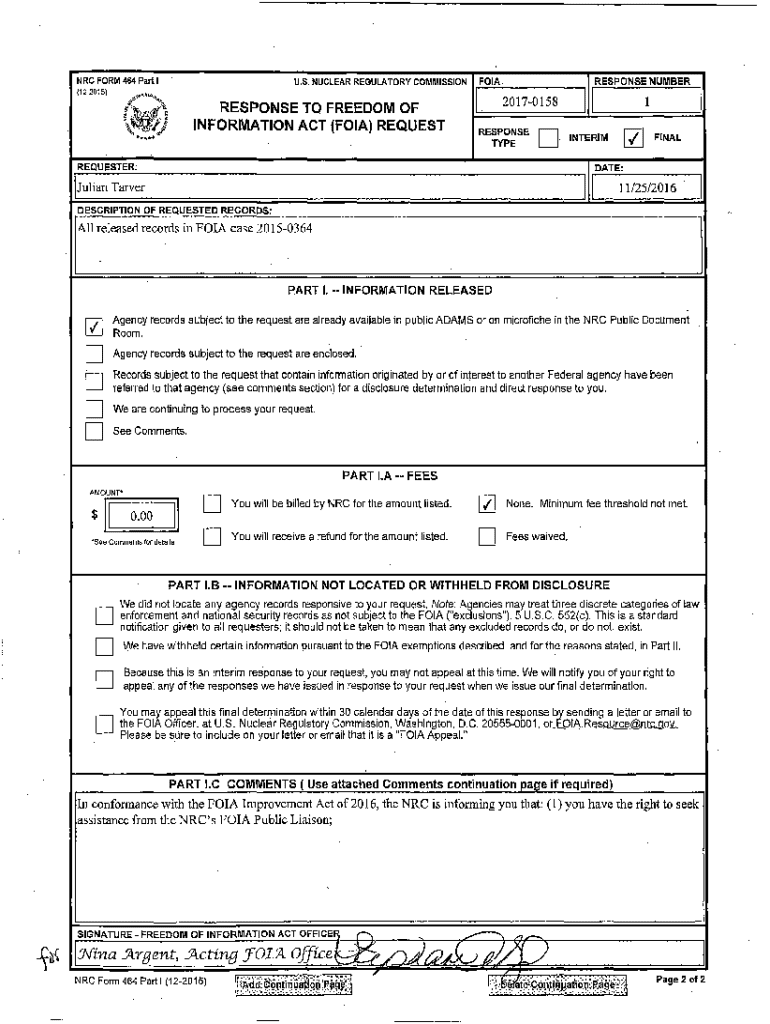 Fillable Online Information Collection: Public Records and NRC Forms ...