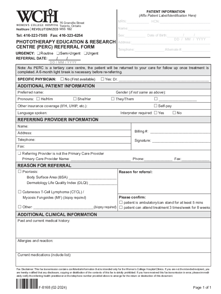 Fillable Online 02132024 HIMC 6.2 Forms - PERC Referral Form Fax Email ...