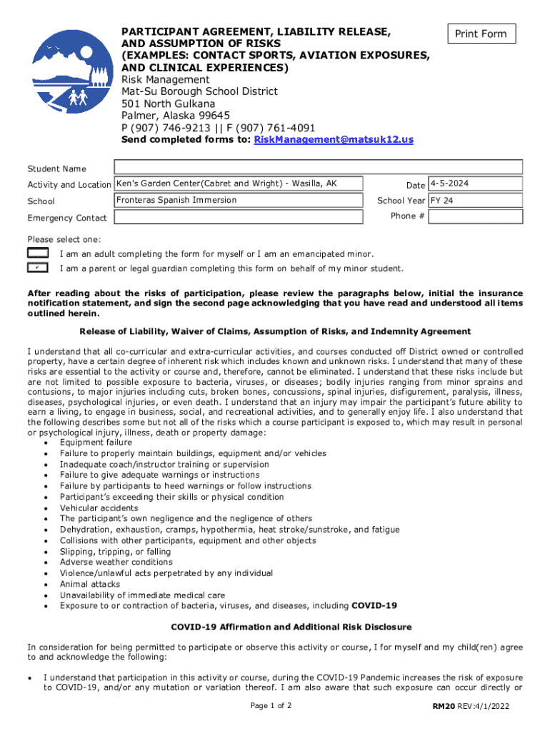 Fillable Online Matanuska-Susitna Borough Hazard Mitigation Plan Update Fax Email Print - pdfFiller
