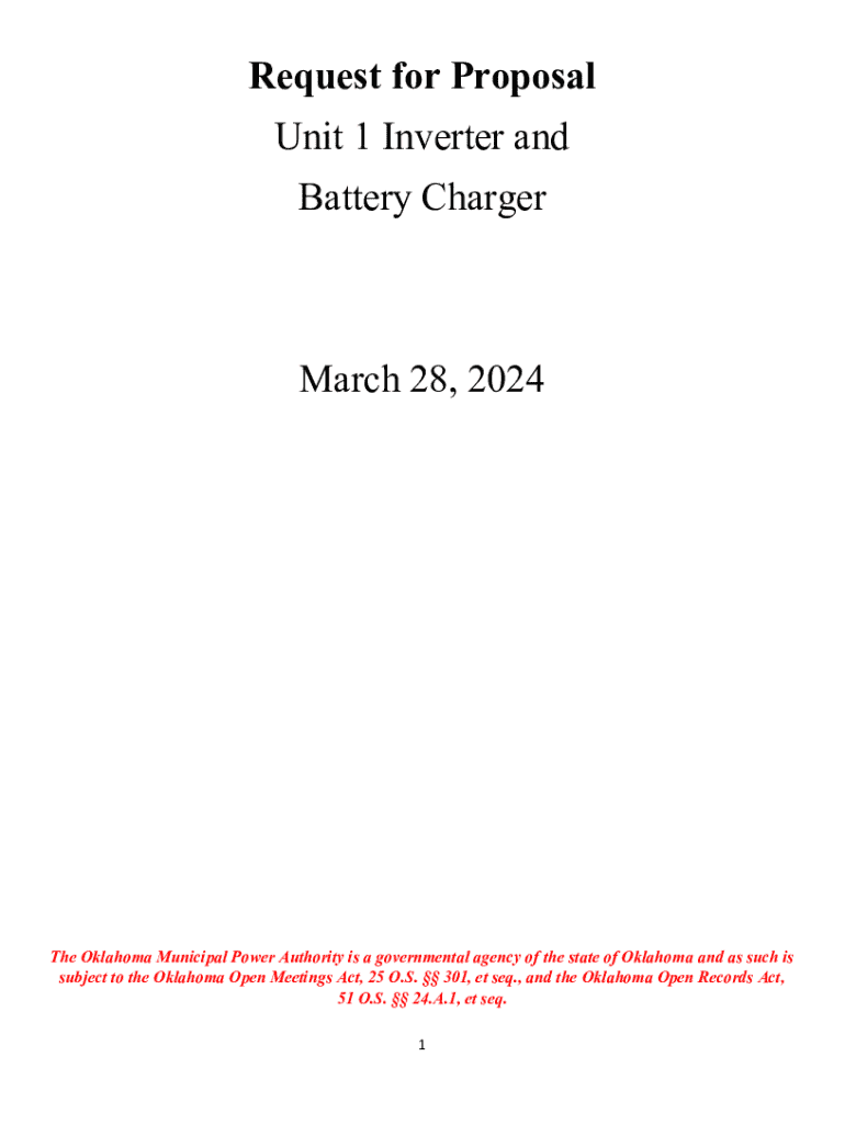 Fillable Online Pro-Forma-Unit-1-Inverter-and-Battery-Charger- ... Fax Email Print - pdfFiller