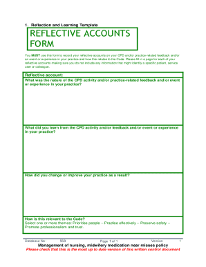 Fillable Online reflective-accounts-form 2 .doc - You must use this ...