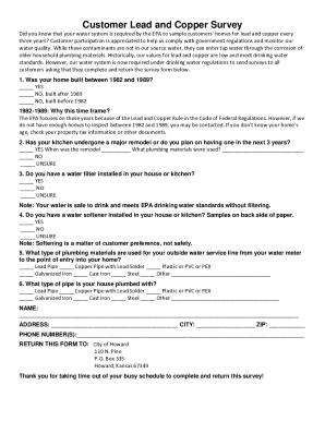 Fillable Online Lead and Copper Rule Training - Sampling Plan and ...