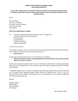 Fillable Online Sample Letter of Appeals & Guide Fax Email Print ...