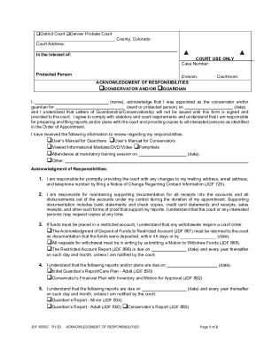 Fillable Online Acknowledgment of Responsibilities. Acknowledgment of Responsibilities Fax Email ...