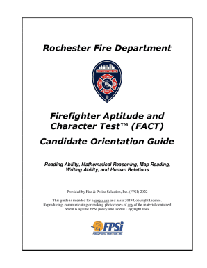 Fillable Online OFAI Test: Firefighter Aptitude and Character Test Prep ...