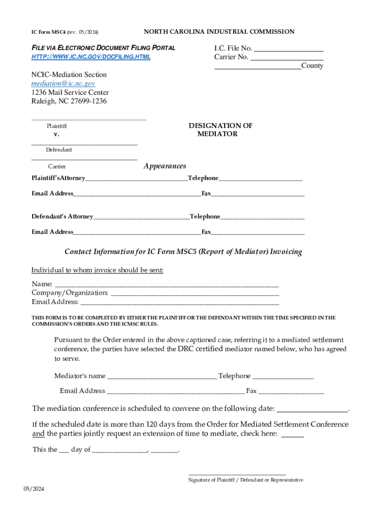 Fillable Online Fillable Online e-File - North Carolina Industrial ...