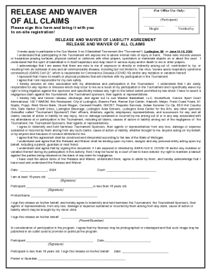 Fillable Online Understanding a 'Release of All Claims' Form Fax Email ...