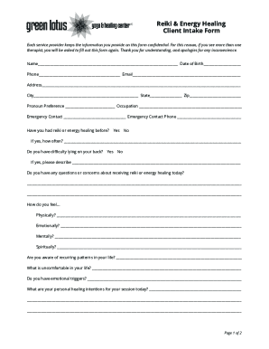 Fillable Online Reiki Intake Form Template (FREE - 2024 Updated) Fax ...