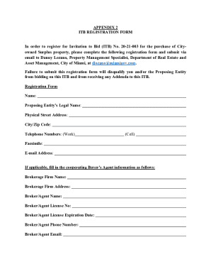 Fillable Online Appendix 2 - Registration Form Fax Email Print - pdfFiller