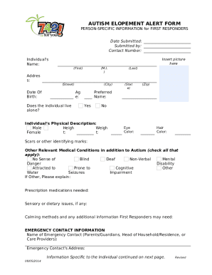 Autism Alert Field - Project A.pdf - AutismSafety... Doc Template ...