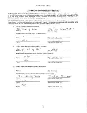 Fillable Online affirmation and disclosure form Fax Email Print - pdfFiller