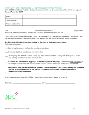 Fillable Online CONTINUOUS OPEN BIDDING (COB) and ... Fax Email Print ...