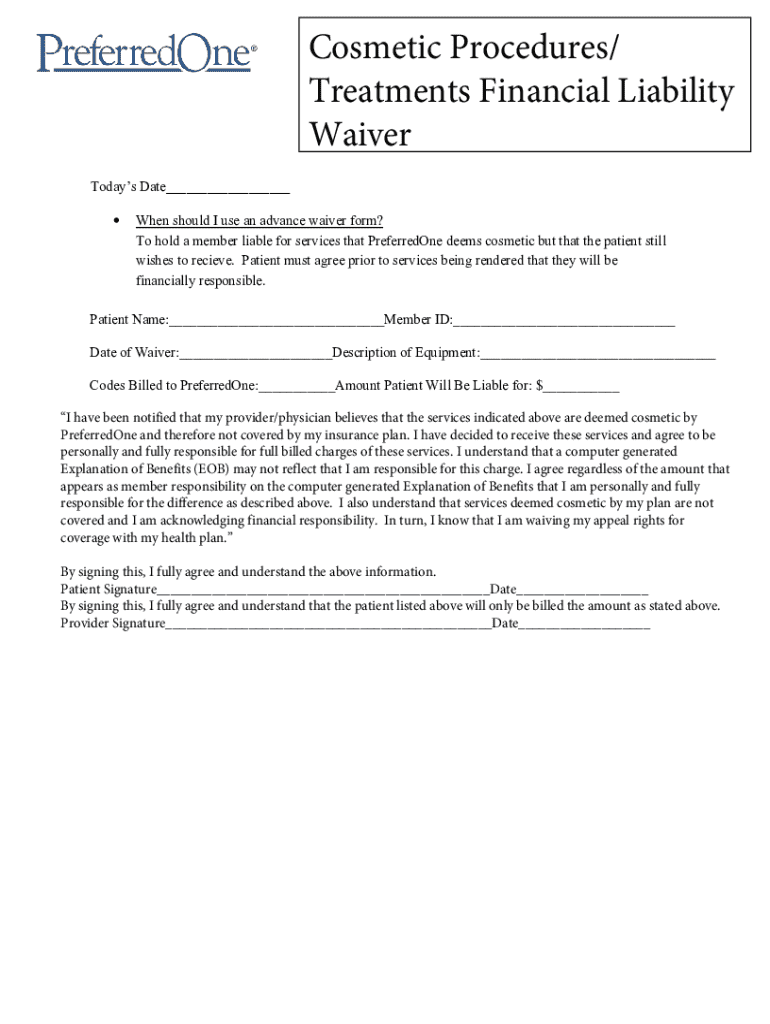 Fillable Online Understanding the Use of Financial Waiver Forms Fax ...
