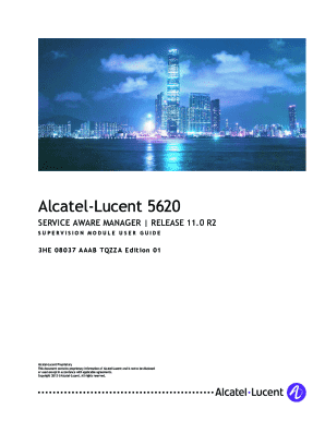 Fillable Online Supervision Module User Guide, 5620 SAM Release 11.0 R2. Alcatel-Lucent 5620 ...