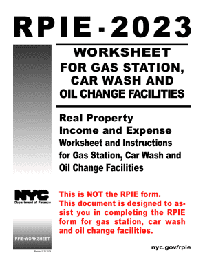 Fillable Online REAL PROPERTY INCOME & EXPENSE FORM (RPIE) - ... Fax ...