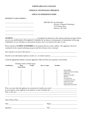Fillable Online Surgical Technology Reference Forms Fax Email Print ...