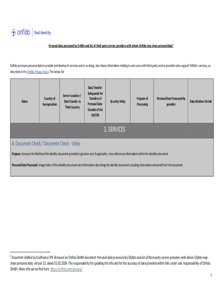 Fillable Online Onfido Services Agreement (OSA) Fax Email Print - pdfFiller