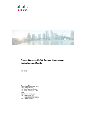 Fillable Online Installation Guide for Cisco Business Edition 6000 and ...