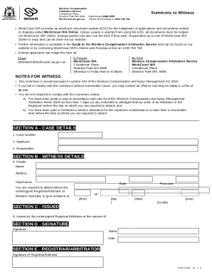 SUMMONS TO WITNESS 159 Doc Template | pdfFiller