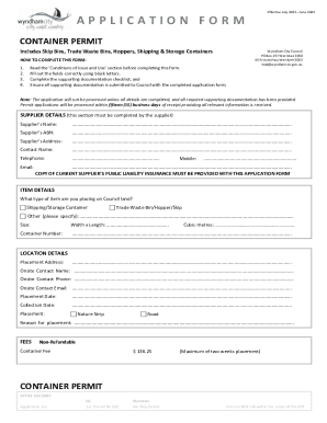 Fillable Online Storage Authorization Application Form - July 2023 (pdf ...