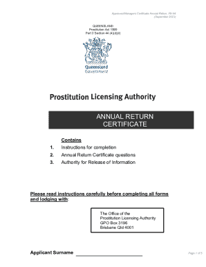 Fillable Online Approved manager certificates in Queensland Fax Email ...