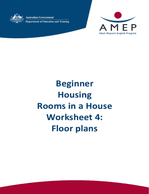 Fillable Online Beginner Housing Rooms in a House Worksheet 4: Floor ...