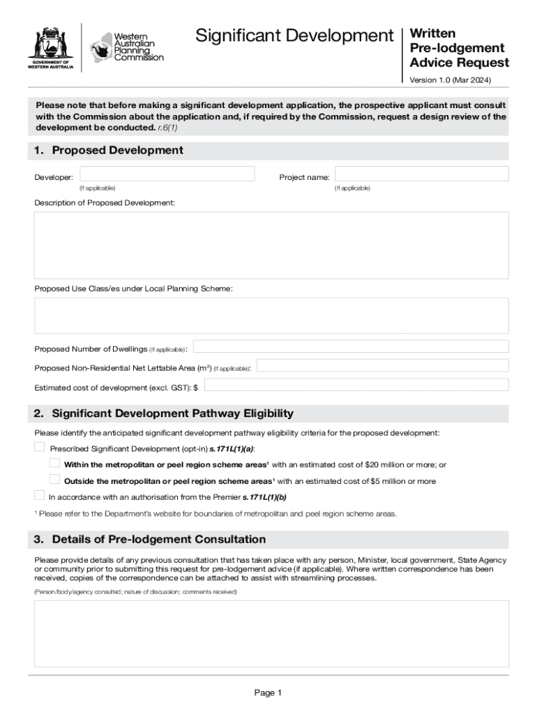 Fillable Online Form 21 - Application for Pre-Lodgement advice, approval ... Fax Email Print ...