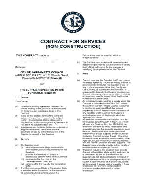 Fillable Online Short Form Contract for Services (Non-Construction) - Template (2) (002).docx ...