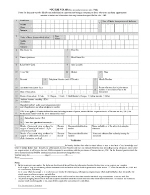 Fillable Online How to Fill & Download Form 60? - Income Tax Fax Email ...