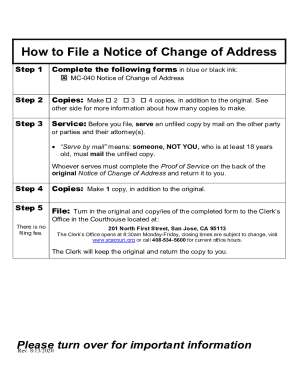 Fillable Online How to Notify the Court of Your Change of Address Fax ...