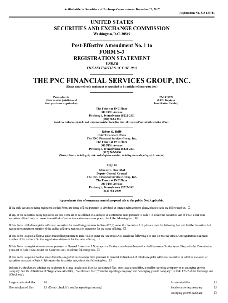 Fillable Online POS AM - 12/20/2017 - The PNC Financial Services Group ...