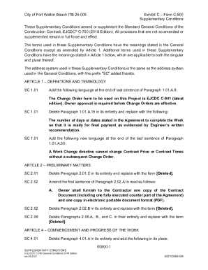 Fillable Online Form C-800 Supplementary Conditions 00800-1 Fax Email ...