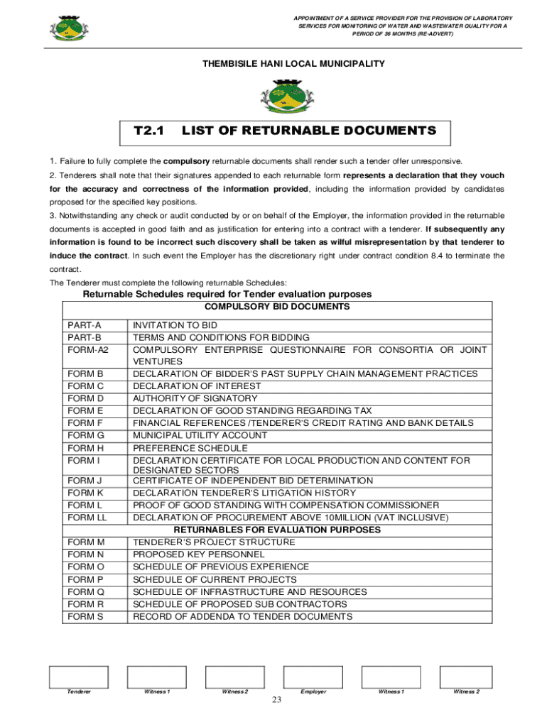 Fillable Online OPEN TENDERS:APPOINTMENT OF A SERVICE ... Fax Email Print - pdfFiller
