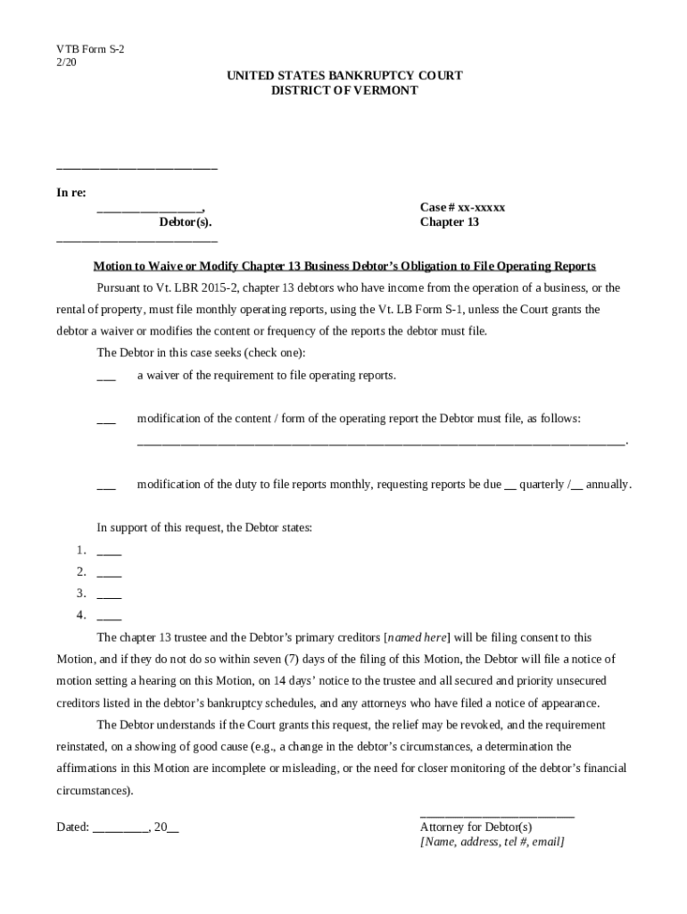 CV-1 Debtor's Affidavit in Support of Confirmation of a ... Doc ...