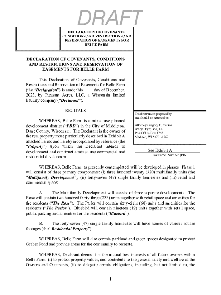 Fillable Online Declaration of Rights, Restrictions and Covenants Birch ... Fax Email Print ...