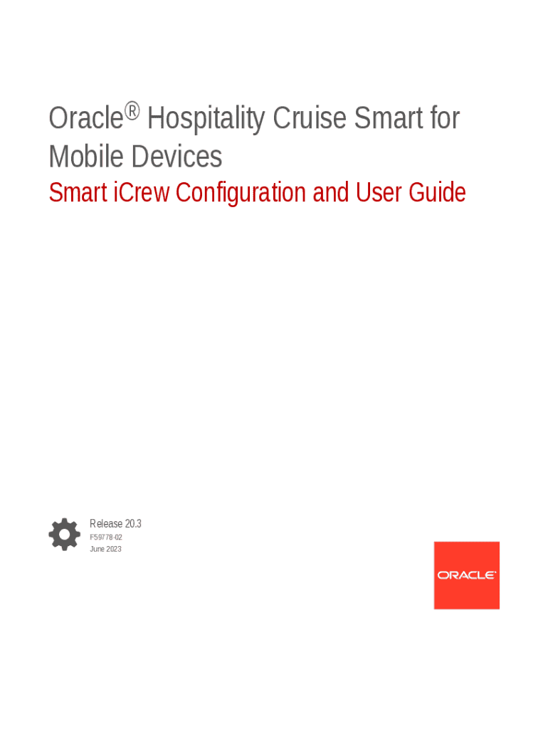 Fillable Online Oracle Hospitality Cruise Smart for Mobile Devices Fax ...