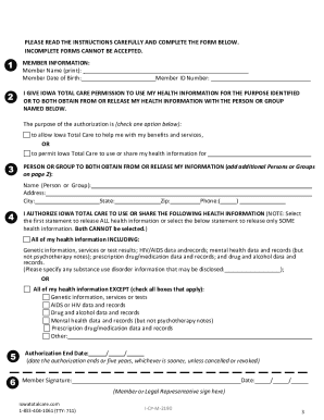 Fillable Online ITC - Authorization to Use and Disclose Health ...