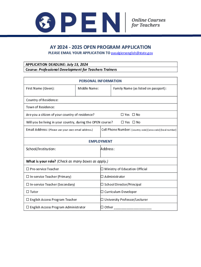 Fillable Online dz usembassy 2025 Fulbright Foreign Student Program Application Now Open! Fax ...