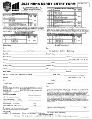 Fillable Online $3500-Added Para Reining Championship Entry Form Fax Email Print - pdfFiller