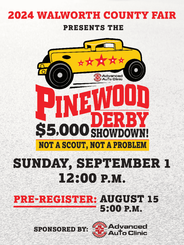 Fillable Online $5000 Pinewood Derby Showdown! Not a Scout, Not ... Fax Email Print - pdfFiller
