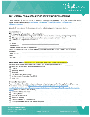 Fillable Online request-for-review-of-infringement-application- ... Fax ...