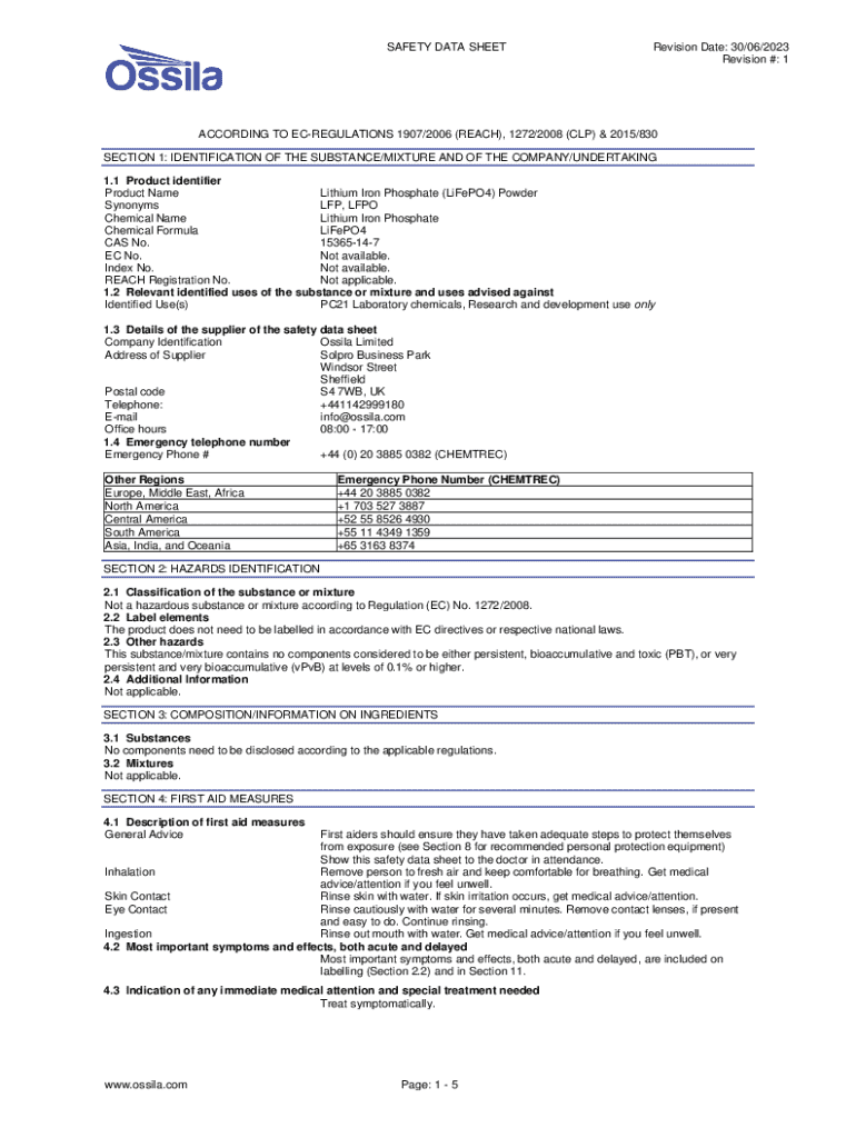 Fillable Online Iron phosphorus triselenide powder - SAFETY DATA SHEET ...