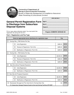 Fillable Online General Permit Registration Form to Discharge from ...