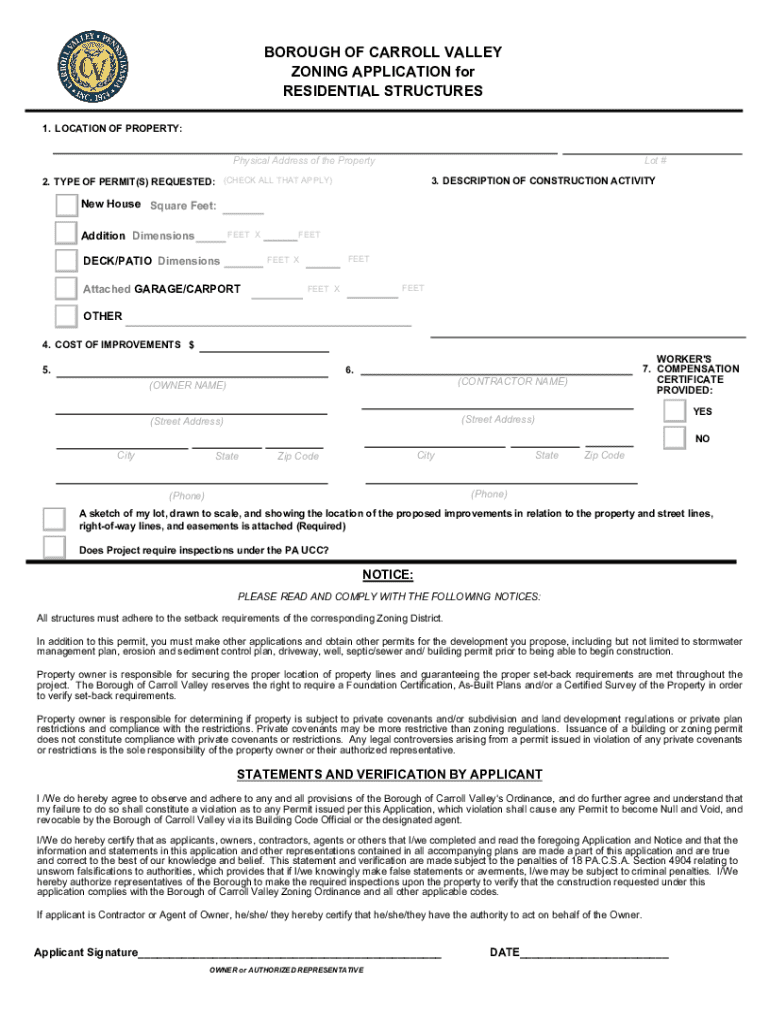 Fillable Online Variance Planning Review Application Fax Email Print - pdfFiller
